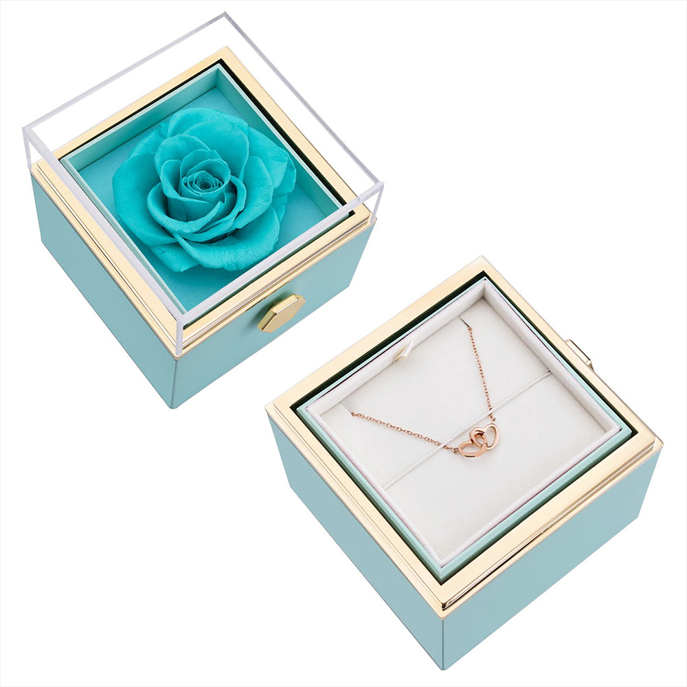 Eternal Rose Box - W/ Engraved Necklace & Real Rose – FabuLove