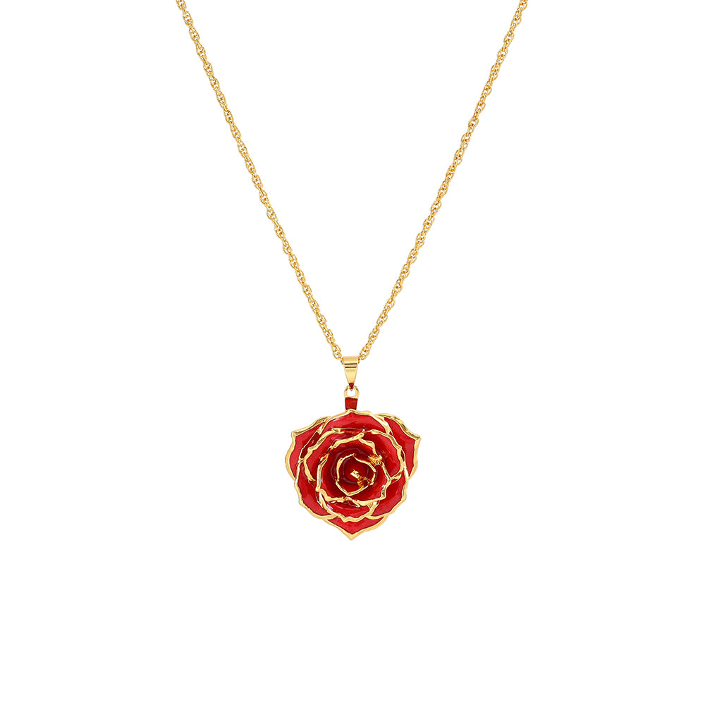 Real Rose Pendant Necklace – FabuLove