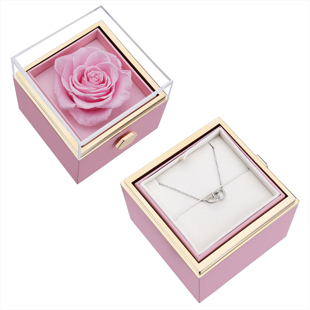 Eternal Rose Box - W/ Engraved Necklace & Real Rose – FabuLove