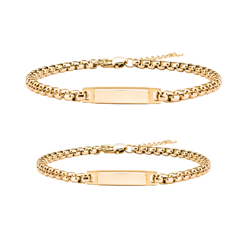 Eternal Bond Engraved Bracelet Set – FabuLove