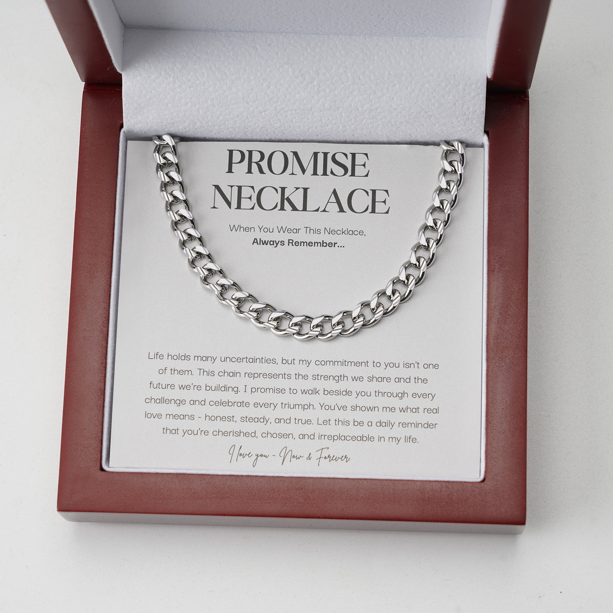 Sterling Silver Promise Necklace – FabuLove