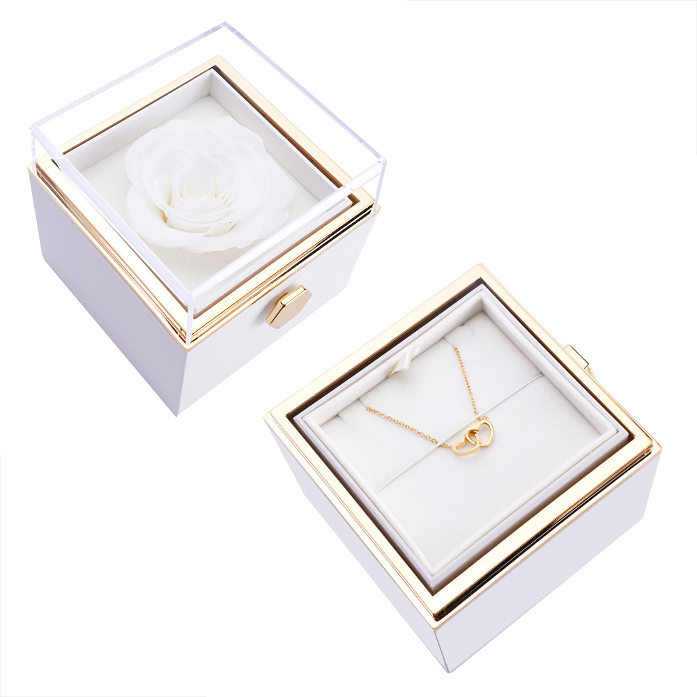 Eternal Rose Box - W/ Engraved Necklace & Real Rose – FabuLove