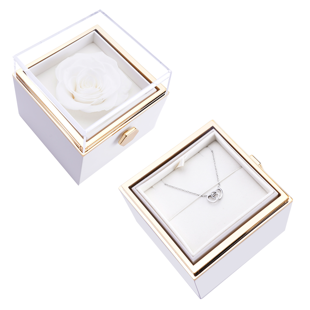 Eternal Rose Box - W/ Engraved Necklace & Real Rose – FabuLove